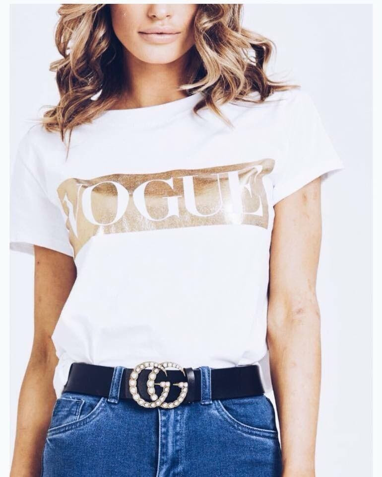 Дамска тениска VOGUE 2472 златист